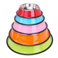 China 10oz - 50oz Dog Feeder Bowls Powder Coated Stainless Steel Dog Bowls for sale