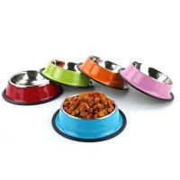 China 10oz - 50oz Dog Feeder Bowls Powder Coated Stainless Steel Dog Bowls for sale