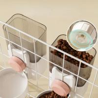 China Cage Hanging Pet Feeder Plastic Hanging Water Dispenser Double Bowl For Cat And Dog for sale