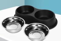 China Non Slip Smart Dog Feeders Customized Dog Food Feeders With Stainless Steel Bowls for sale