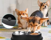 China Non Slip Smart Dog Feeders Customized Dog Food Feeders With Stainless Steel Bowls for sale