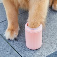 China Silicone Pet Cleaning Tools Portable Dog Foot Washing Cup Blue / Orange / Green for sale