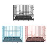 China Quadrate Dog Cat Cages Bottomless Stainless Steel Dog Cages Breathable for sale