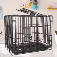 China Quadrate Dog Cat Cages Bottomless Stainless Steel Dog Cages Breathable for sale