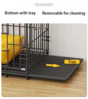 China Quadrate Dog Cat Cages Bottomless Stainless Steel Dog Cages Breathable for sale