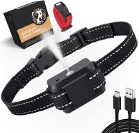 China Rechargeable Pet Training Products Auto Anti Bark Spray Collars Customized for sale