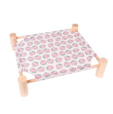 China Wooden Pet Hammock Beds Disassembled Dog Hammock Bed Sustainable for sale