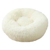 China Washable Round Fluffy Pet Bed Luxury Soft Plush Cat Bed Portable for sale