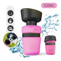 China Portable Squeeze Dog Water Bottle 500ml Dog Water Drinking Bottle Blue / Pink for sale