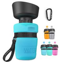 China Portable Squeeze Dog Water Bottle 500ml Dog Water Drinking Bottle Blue / Pink for sale