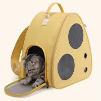 China PU Pet Carrier Bag Luxury Airline Approved Cat Backpack With Window for sale