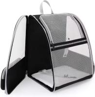 China Semi Circle Pet Backpack Carriers Extendable Collapsible Cat Carriers OEM With Safety Straps for sale