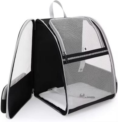 China Semi Circle Pet Backpack Carriers Extendable Collapsible Cat Carriers OEM With Safety Straps for sale