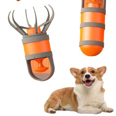 China Plastic Pet Accessories Eco Friendly Portable Dog Poop Scooper Orange for sale