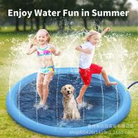 China PVC Dog Splash Sprinkler Pad Foldable Dog Sprinkler Mat Outdoor for sale