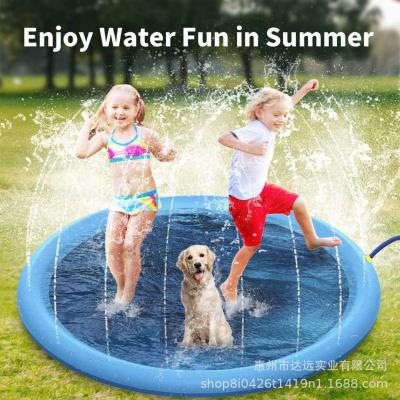 China PVC Dog Splash Sprinkler Pad Foldable Dog Sprinkler Mat Outdoor for sale