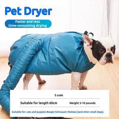 China Automatic Dog Drying Bags plastic Pet Drying Bag Blue Blow Quick for sale