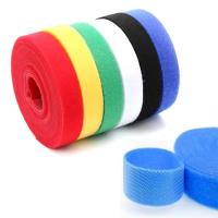 China Self Adhesive Hook And Loop Strap Customized Back To Back Cable Tie Colorful for sale