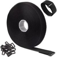 China Nylon Hook And Loop Strap Black Velcro Straps Customized Color Size for sale