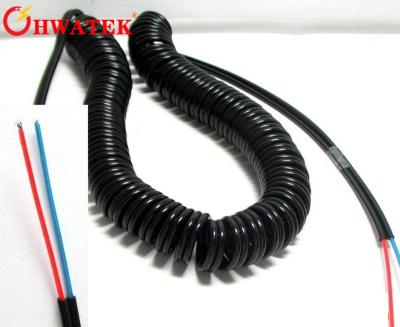 China Custom High Flexibility Electrical Coiled Extension Lead Cable 300V Rated with -30℃ to +70℃ Temperature Range for sale