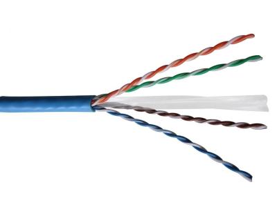 China Al-Mylar Shielded Cat6 LAN Cable with PE Insulation - 30V Rated, -20℃ to 80℃ Temperature Range for sale