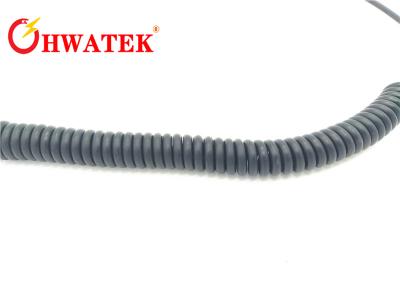 China TPE Sheath Spiral Power Cable 300V -40℃ to 80℃ Temperature Range with VW-1 Flame Retardant Rating for sale
