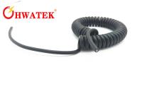 China Custom Spiral Electrical Wire Coiled Flex Cable 300V 80℃ UL CUL Certified High Elasticity PUR Sheath for sale