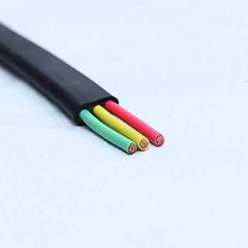 China 2-Core 2.5 mm² Solid Copper Flat Cable 450V/750V 70℃ PVC Jacket for Industrial Applications for sale