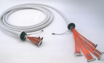 China Medical Ultrasound Cable Assembly with PFA Insulation 50-110pF Capacitance AC 0.5kV Voltage Rating for sale
