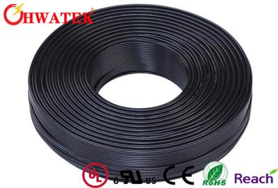 China UL 2464 3F 18AWG Flat Ribbon Cable Unshielded PVC Black 3.5x7.5mm 300V for sale