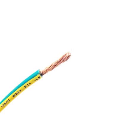 China 6AWG UL10455 Bare Stranded Copper PVC Cable 600V 90C Green Yellow for sale