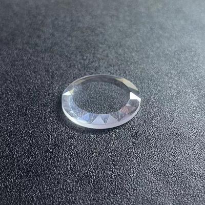 China Flat Round Sapphire Crystal Watch Glass Wristwatch Parts With Facet for sale