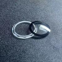 China Transparent Sapphire Optics Domed Sapphire Glass With Black Metalization for sale