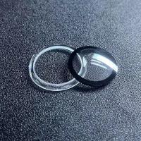 China Transparent Sapphire Optics Domed Sapphire Glass With Black Metalization for sale