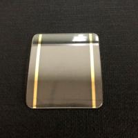 China Gold Silkprinting Curved Double Cylinder Sapphire Crystal Wristwatch Part Sapphire Crystal Watch Glass for sale