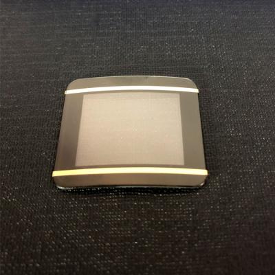 China Gold Silkprinting Curved Double Cylinder Sapphire Crystal Wristwatch Part Sapphire Crystal Watch Glass for sale