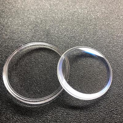 China Flat Grooving Blue Ar Coating Watch Case Part Sapphire Crystal for sale