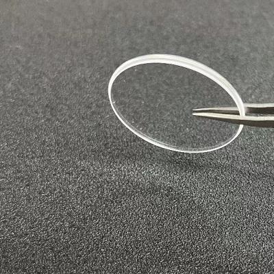 China Scratch Proof 0.1 - 0.5mm Bevel Clear Sapphire Crystal Watch Glass H9 for sale