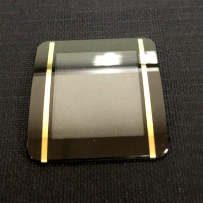 China Golden Silkprinting Double Cylinder Sapphire Crystal Lens Cover For Watch for sale