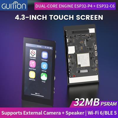 China JC4880P443C_I_W High cost performance 4.3-inch IPS touch screen development kit supports ESP32P4/ESP32-C6 dual platforms for sale