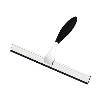 China Boomjoy Sustainable Flexible Small Stainless Steel Window Squeegee Window Cleaning Rubber Wiper With Hook for sale