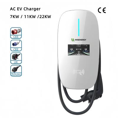 China EVIDA Compliant 7kW 22kW AC EV Charger with OCPP 1.6J and Type 2 Interface for Commercial Fleet Charging for sale
