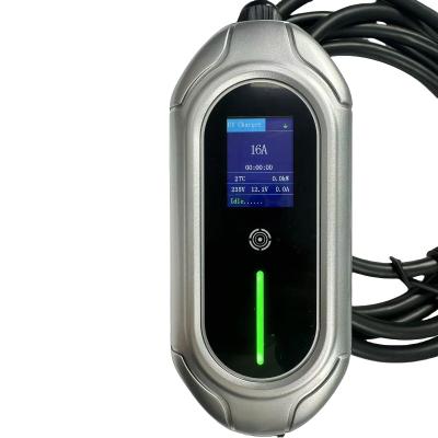 China 3.5kW Portable EV Charger with IEC 62196-2 Type 2 Interface and 200-220V AC Input for Electric Vehicles for sale