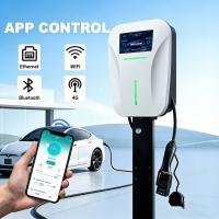 China Compact 7 kW GB CE Certified EV Charger with OCPP RFID Mobile App Control and 5M Cable for sale