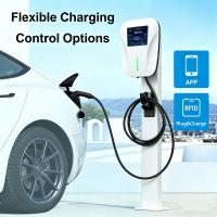 China Compact 7 kW GB CE Certified EV Charger with OCPP RFID Mobile App Control and 5M Cable for sale