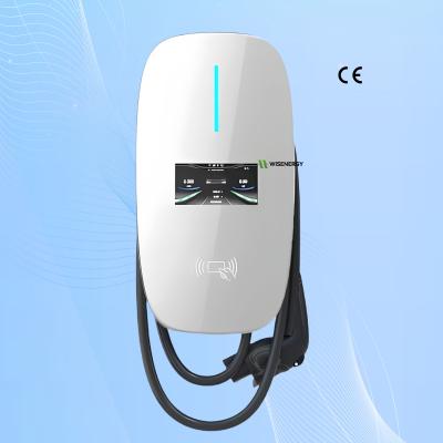 China New 11kW 3-Phase Electric Car Charger with Bluetooth Connectivity and TUV Certified Rapid Commercial EV Charging Pile for sale