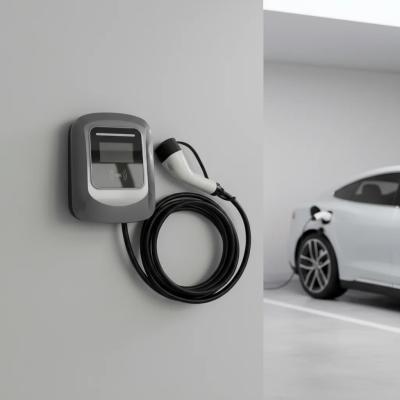 China 7KW Wall-Mounted EV Charger with Smart APP WIFI Control and OCPP Compatibility for BYD Electric Vehicles for sale