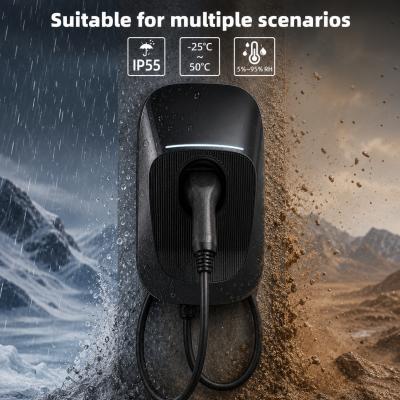 China Safe Wall Mounted EV Power Charger Incorporating Ground Fault Detection and Overvoltage Protection to Ensure Operation for sale