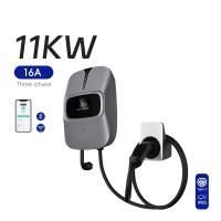 China 11kw 22kW 3 Phase Wallbox EV Charger Type 2 Smart App Management High Speed Residential Charging Solution Station for sale