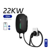 China Global-Standard 22kW Wall Mounted EV Charger Type 2 32A 3 Phase Smart RFID Access Control Reliable Fast Charging Box Unit for sale